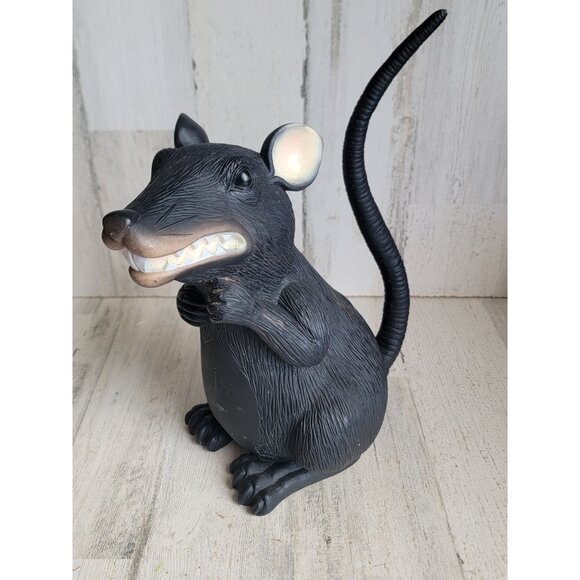 unbranded | Holiday | Vintage Large Scary Black Rubber Rat Halloween ...